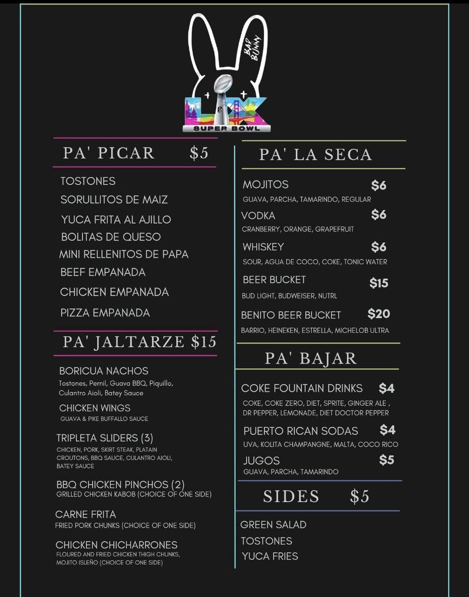 Bad Bunny-Inspired Puerto Rican Super Bowl Watch Party at Batey ...