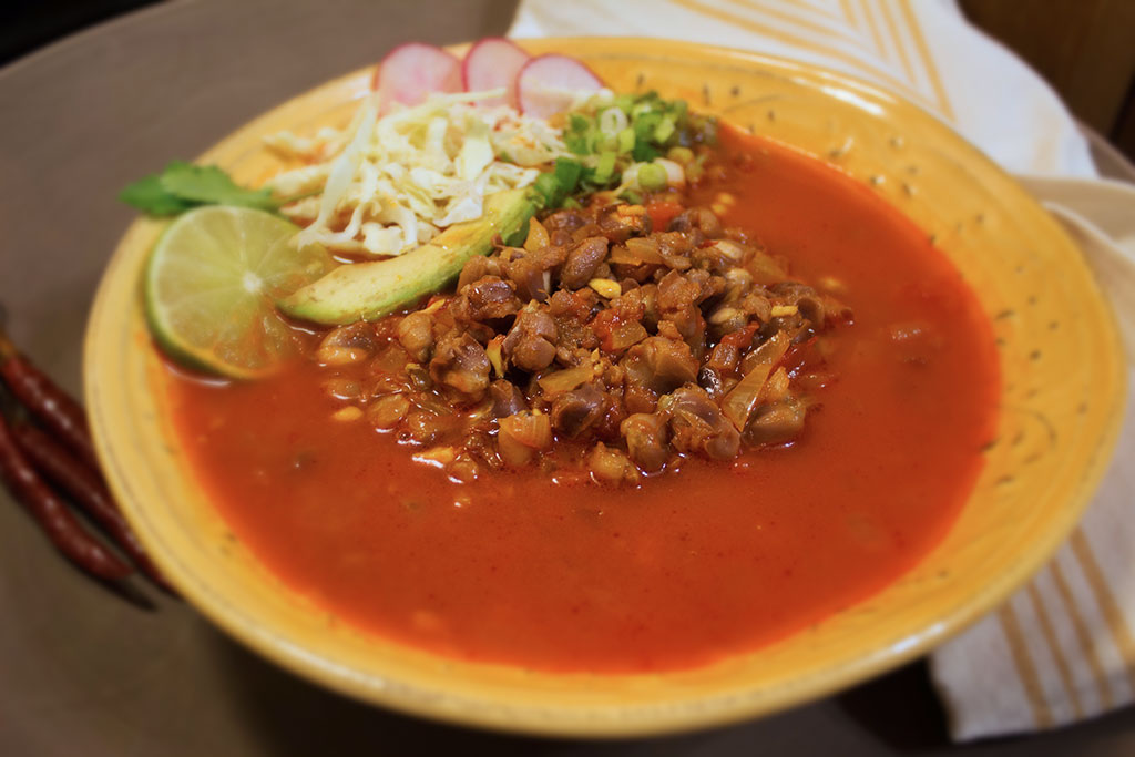 Vegan Blue Corn Posole Rojo