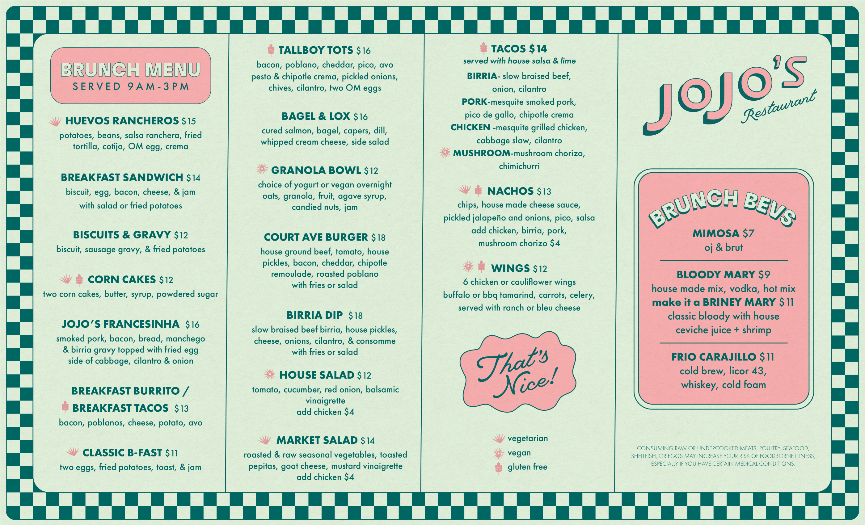 JoJo’s (Formerly LaCo) is Open for Brunch, Lunch & Dinner