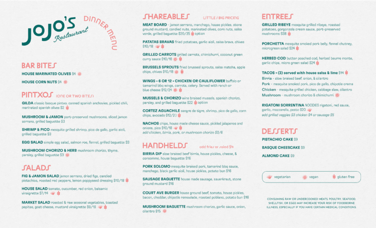 JoJo’s (Formerly LaCo) is Open for Brunch, Lunch & Dinner