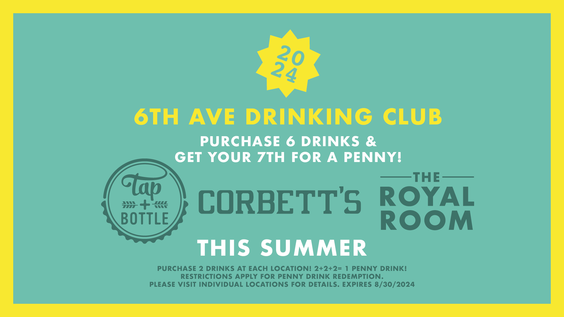 Local Bars Team up for the ‘6th Ave Drinking Club'