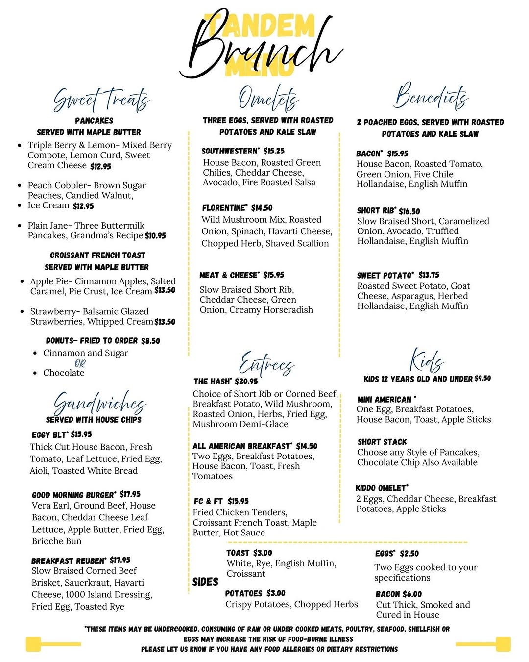 Tandem American Eatery is Now Serving Brunch (MENU)